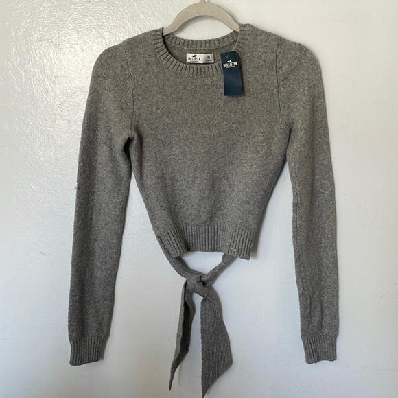 Hollister | Tops | Heather Gray Wrap Sweater | Poshmark